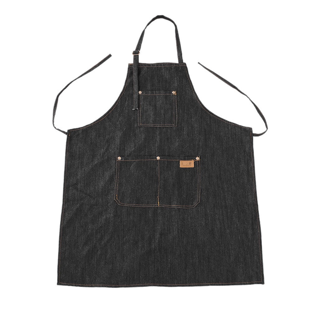 Practical Antifouling Denim Apron with Pocket for Working - Walmart.com
