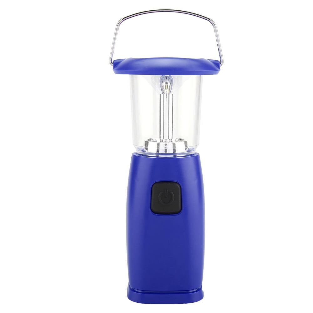 Practical Blue Solar-Powered Hand-Crank Lantern for Camping, Tents, and ...