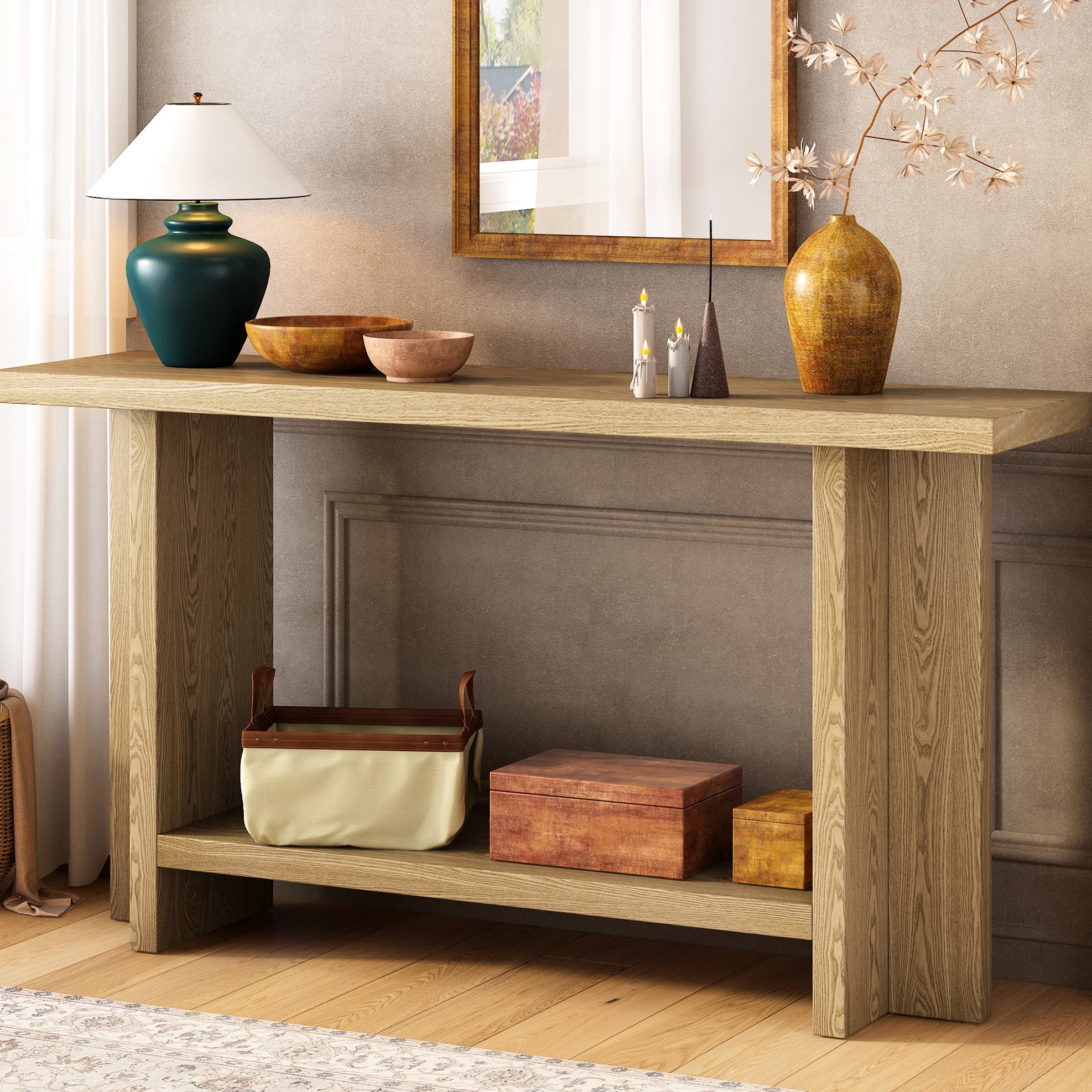 Practical Console Table With Ash Wood Veneer For Daily Organization ...