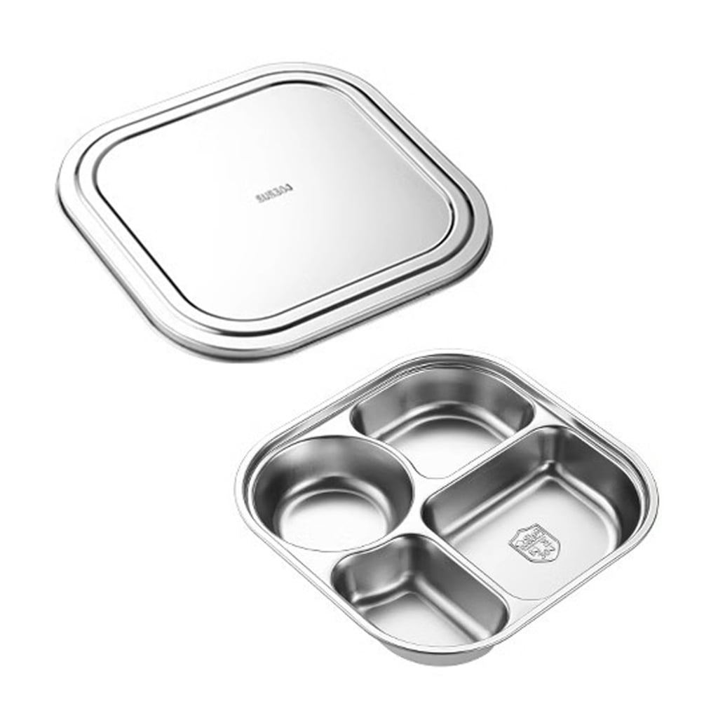 Practical Dinner Balanced Meals Plates Functional Stainless Steel ...