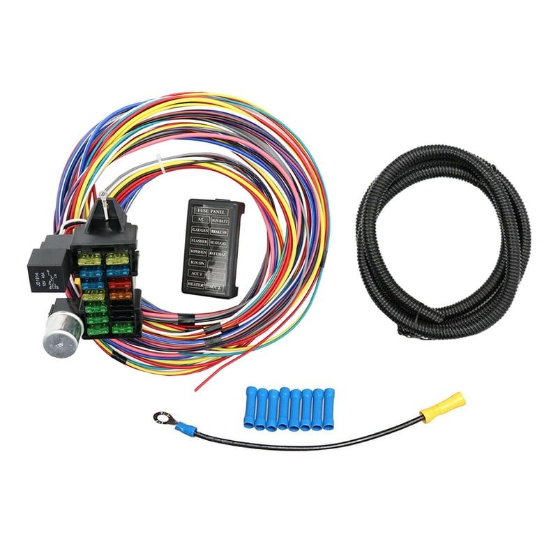 Practical Durable Wire Harness Muscle Circuit Fuse Fuse Box Relay 12V ...
