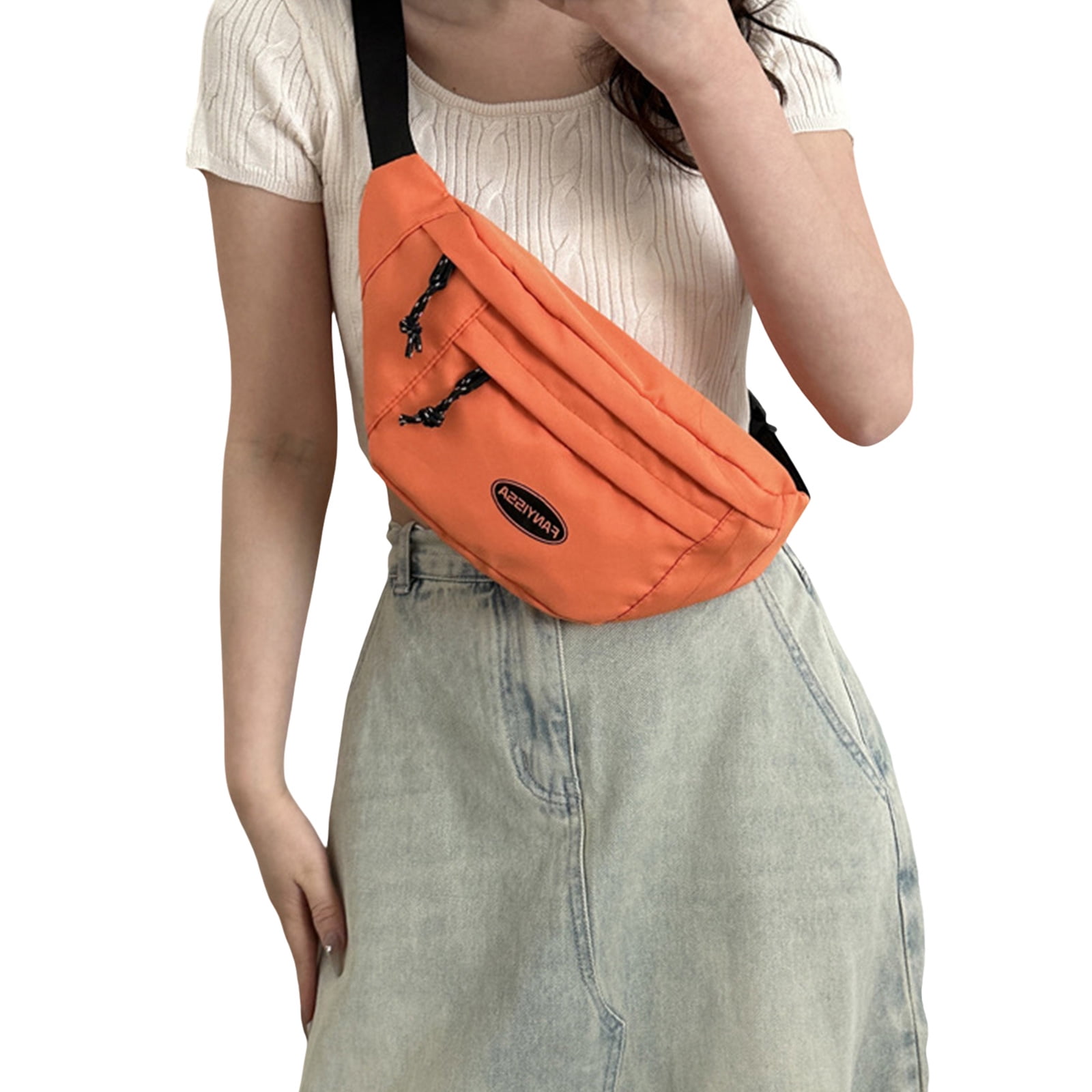 Practical Fashion Waist Pack with Adjustable Belt Nylon Crossbody Bag ...