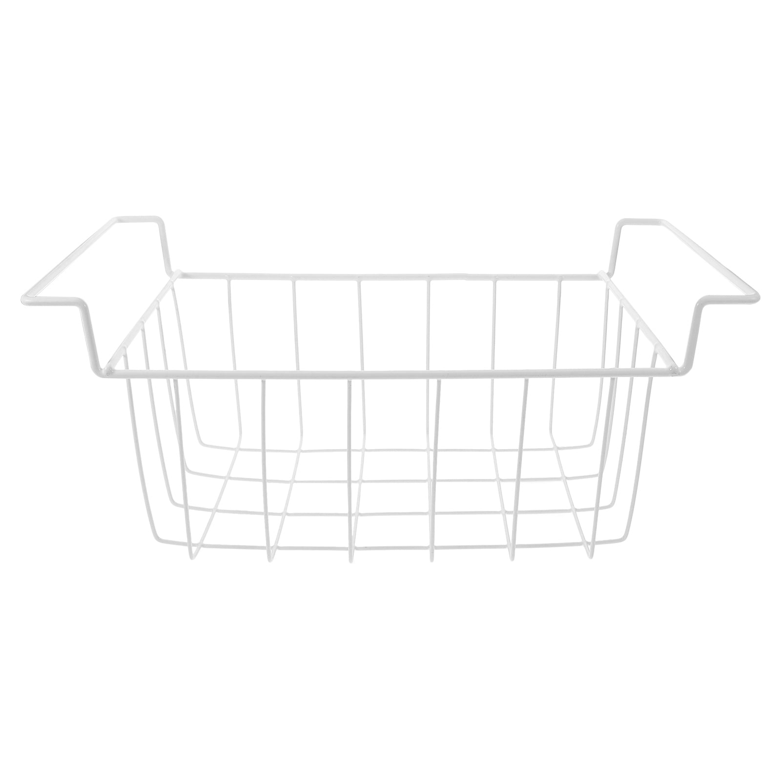 Minkissy White Freezer Storage Basket Space Saving Organizer with ...