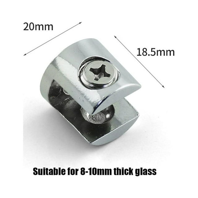 Practical Glass Bracket Clamp Clip Assembly Replacement Shelf Supports ...