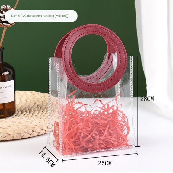 Practical High Quality PVC Round Shape Handle Transparent Square Shape ...