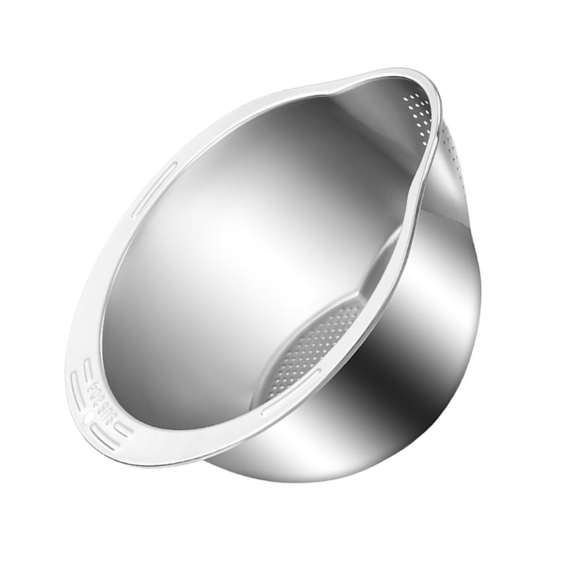 Practical Kitchen Rice Strainer Bowl Functional Stainless Steel ...