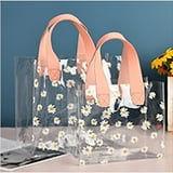 Practical Large Capacity Little Daisy Transparent PVC Clear Tote Bag ...