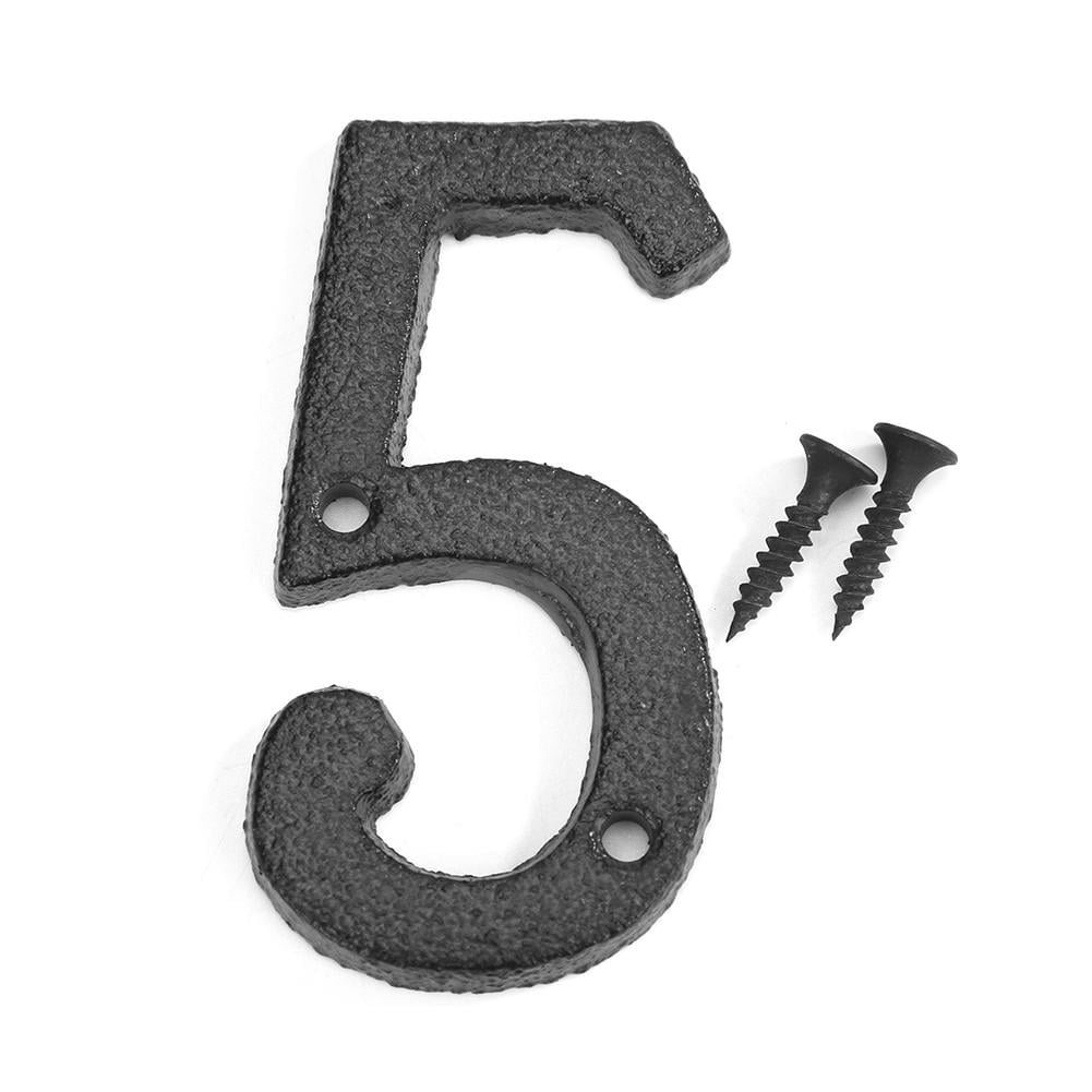 Practical Metal Digital House Sign Cast Iron Numbers Doorplate Durable ...
