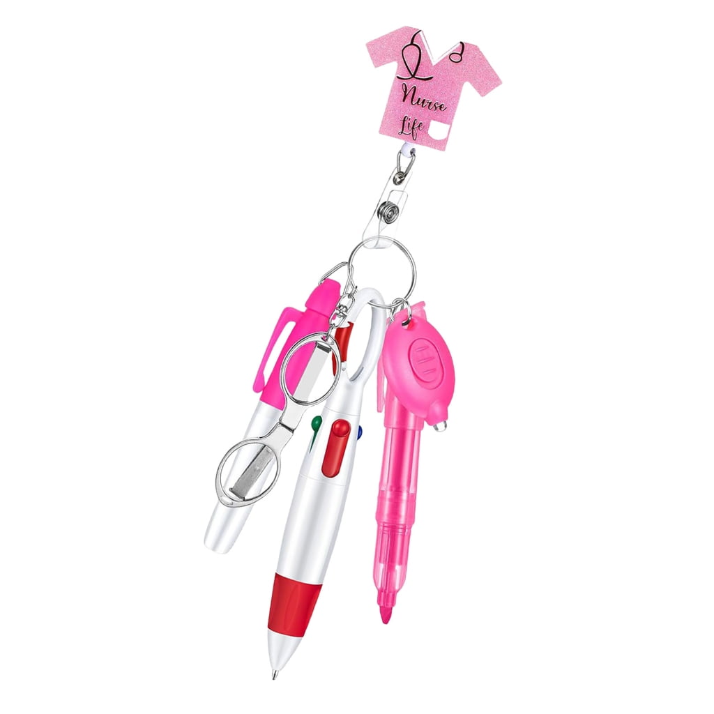 Practical Nursing Pen Set Portable Badge Holders and LED Keychain for ...