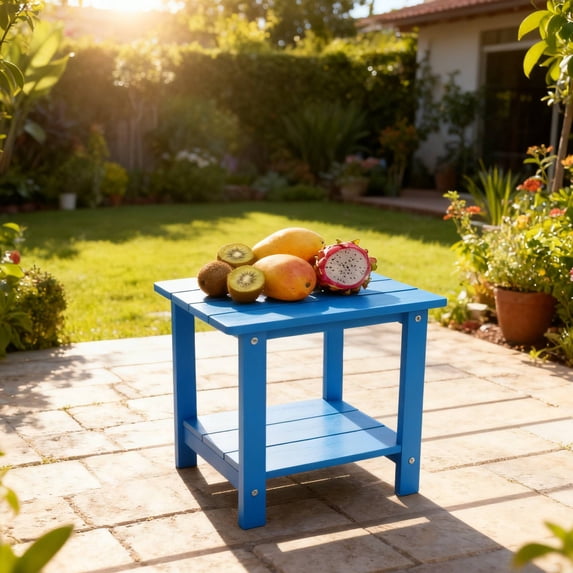 Practical Outdoor Side Table, Small Snack Drink End Table for Yard ...