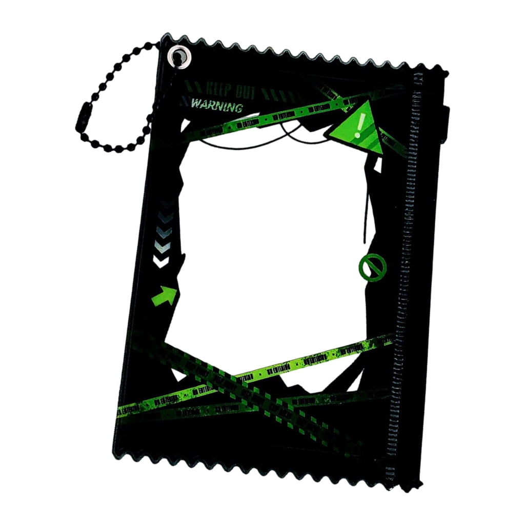 Practical PVC Card Sleeve Decorated with Unique Caution Line Pattern ...