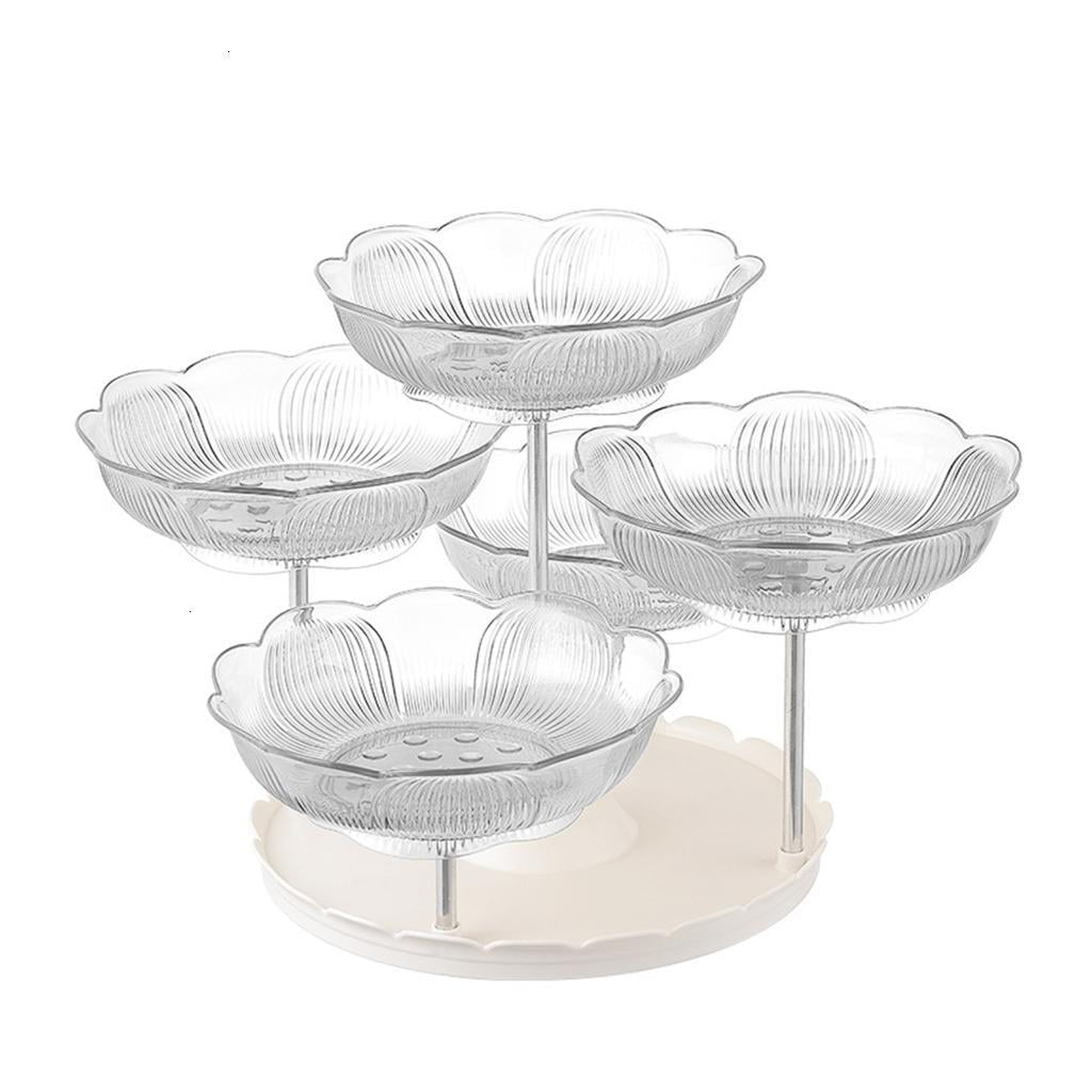 Practical Party Serving Plate Multilayer Rotating Fruits and Pastries ...