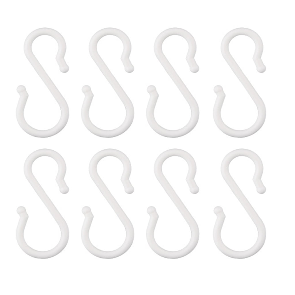Practical Plastic S Hooks Adhesive Wall Mount No Drill Installation ...