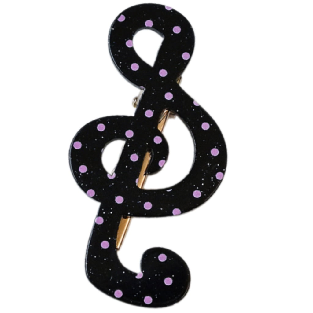 Practical Resin Hair Clip With Star Striped And Music Note Patterns ...