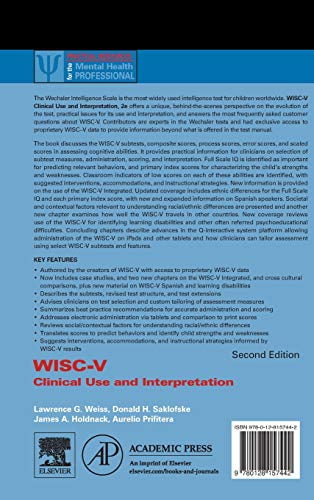 Pre-Owned WISC-V: Clinical Use and Interpretation (Practical Resources ...