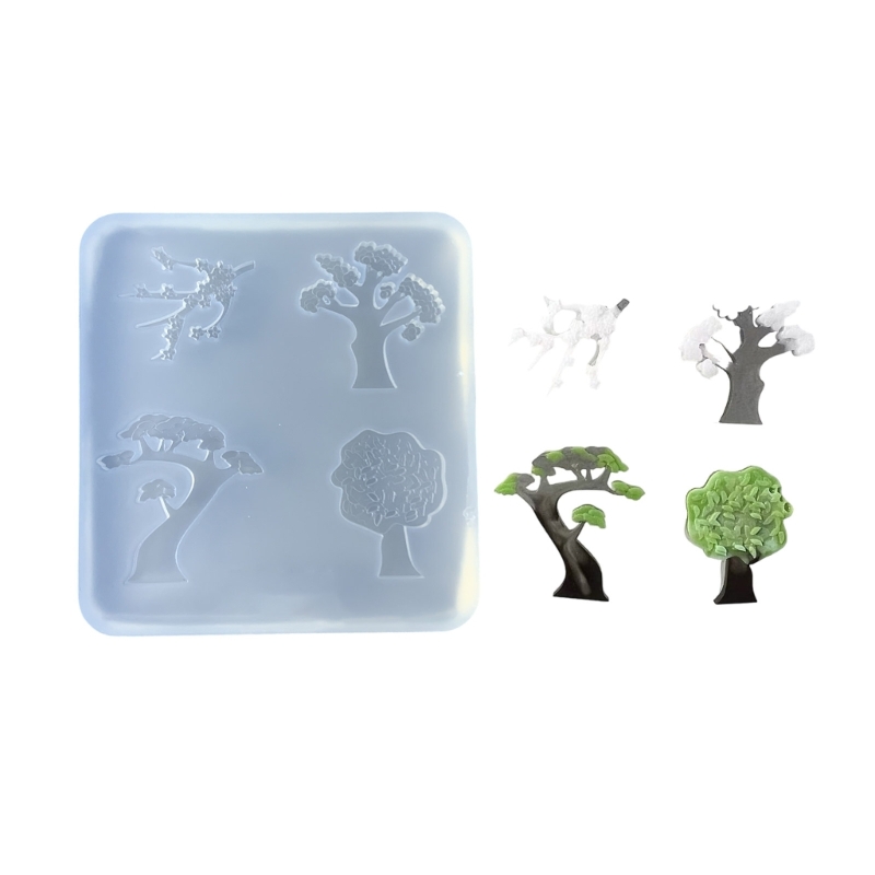 Practical Silicone Mold Tree Shaped Accessories Mould Unique Epoxy ...