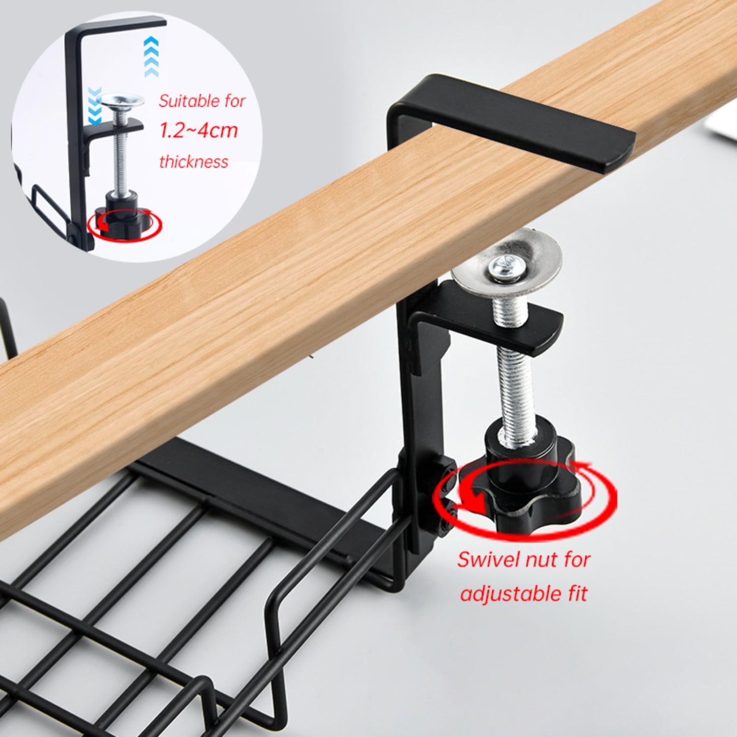 Practical and Sturdy Neat and Stylish Under Table Wire Rack Organizer ...