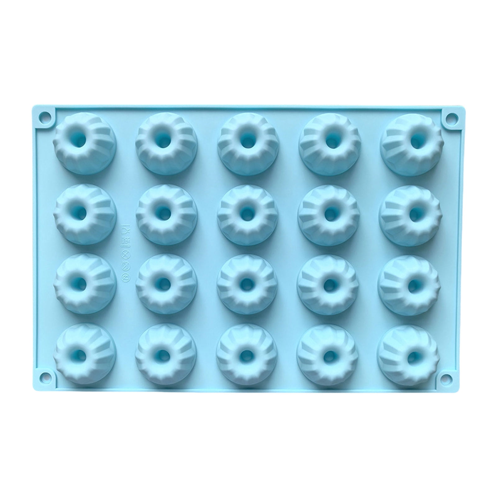 Practical Sweet Making Molds 20 Cavity Silicone Miniature Cake Dessert ...