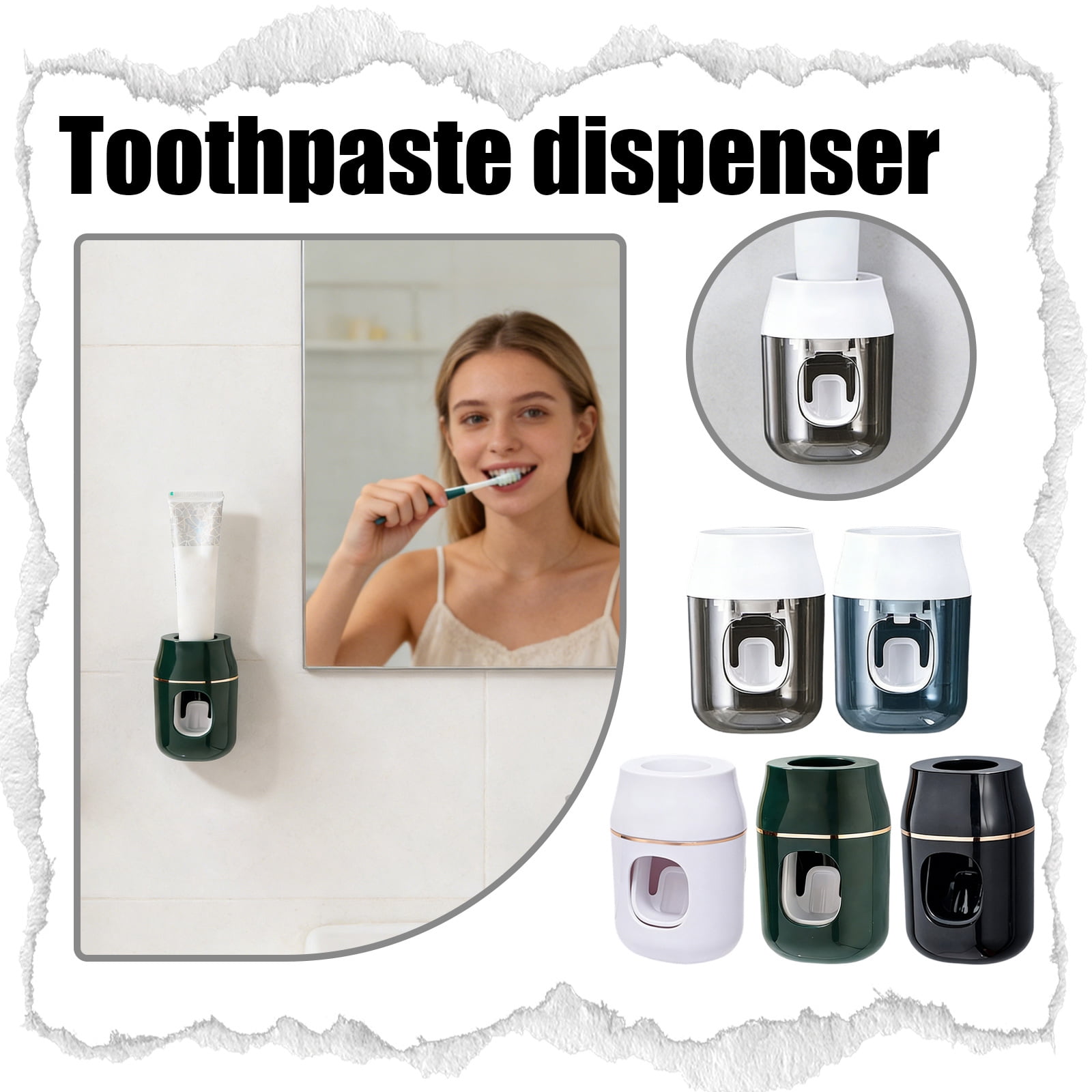 Practical Toothpaste Dispenser, Wall-mounted Automatic Toothpaste ...