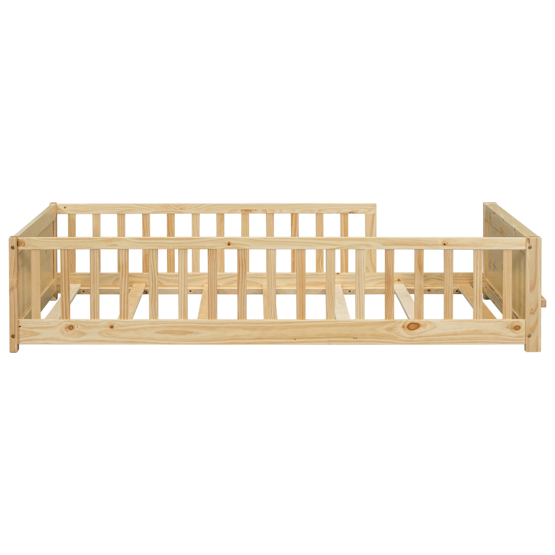 Practical Twin Floor Platform Bed With Book Holder - Materials Storage ...