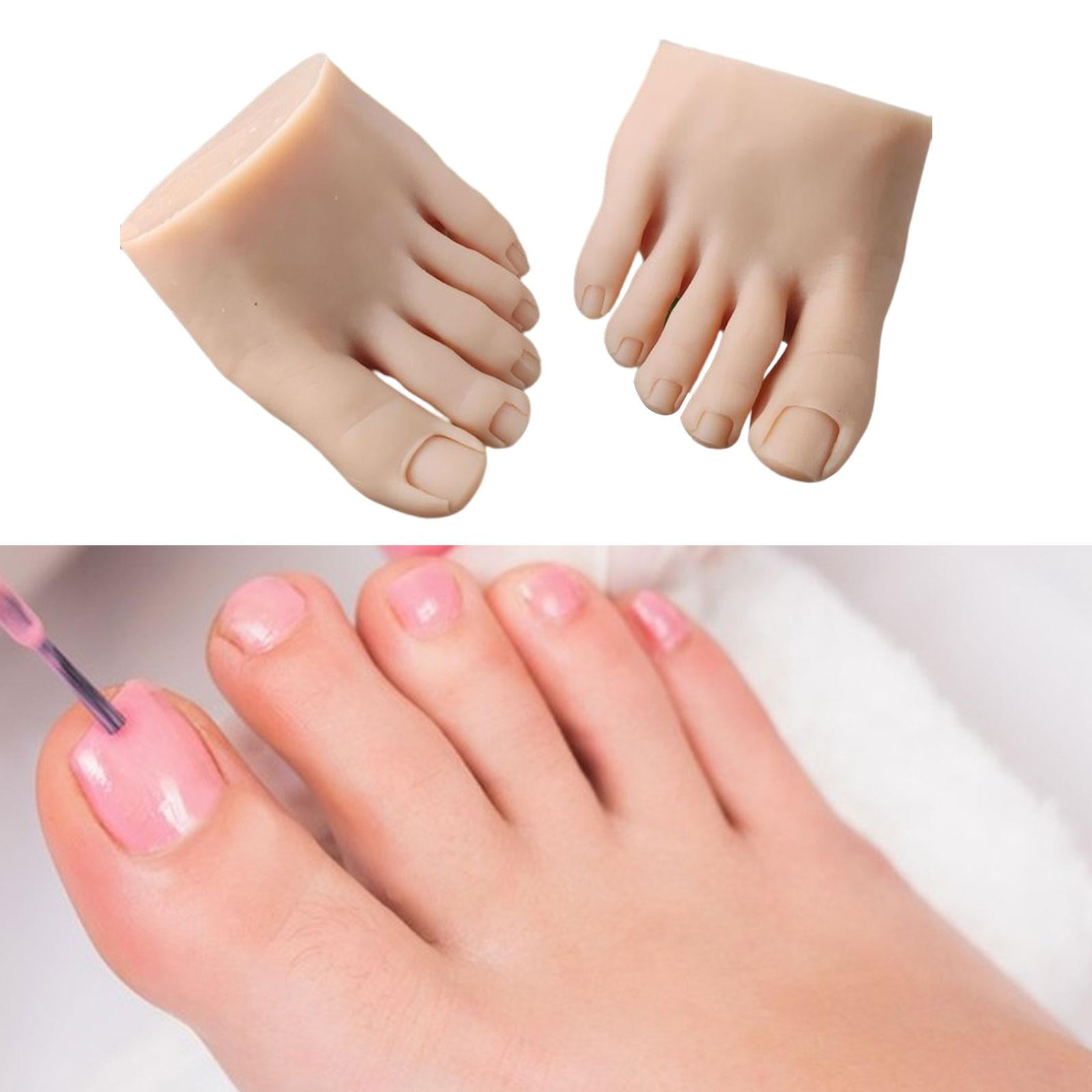 Practice Fake Foot Model Half Foot Accessory Manicure Tool Professional ...