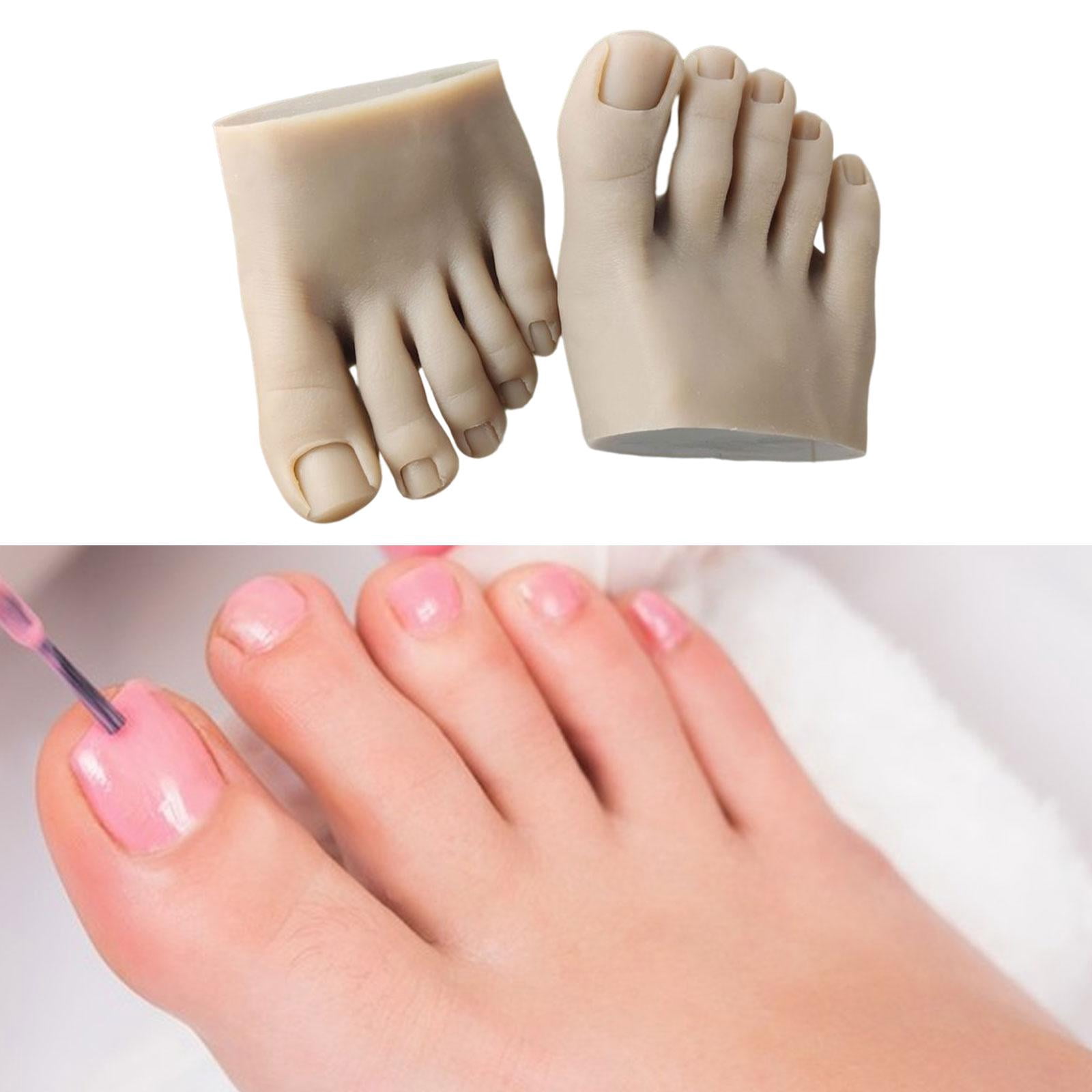 Practice Fake Foot Model Half Foot Accessory Manicure Tool Professional ...