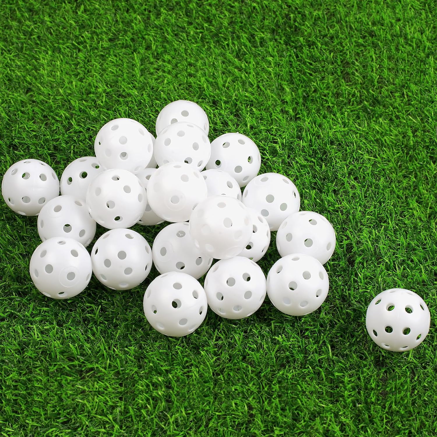 Practice Golf Balls 24 Pack, 42mm Plastic Golf Balls, Practice Golf ...