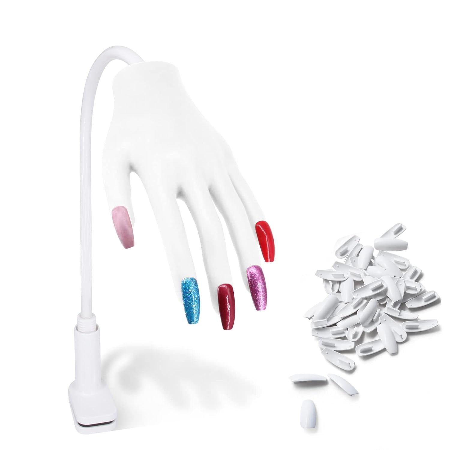 Practice Hand for Acrylic Nails, Upgrade Silicone Nail Hand Practice ...