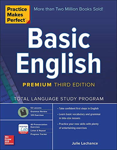 Pre-Owned Practice Makes Perfect: Basic English, Premium Third Edition (Paperback) 1260143724 ...