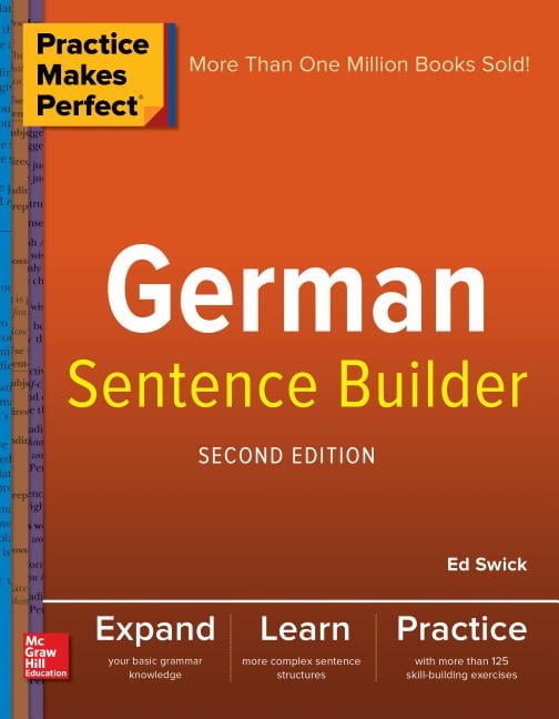 Practice Makes Perfect German Sentence Builder, (Paperback) - Walmart.com