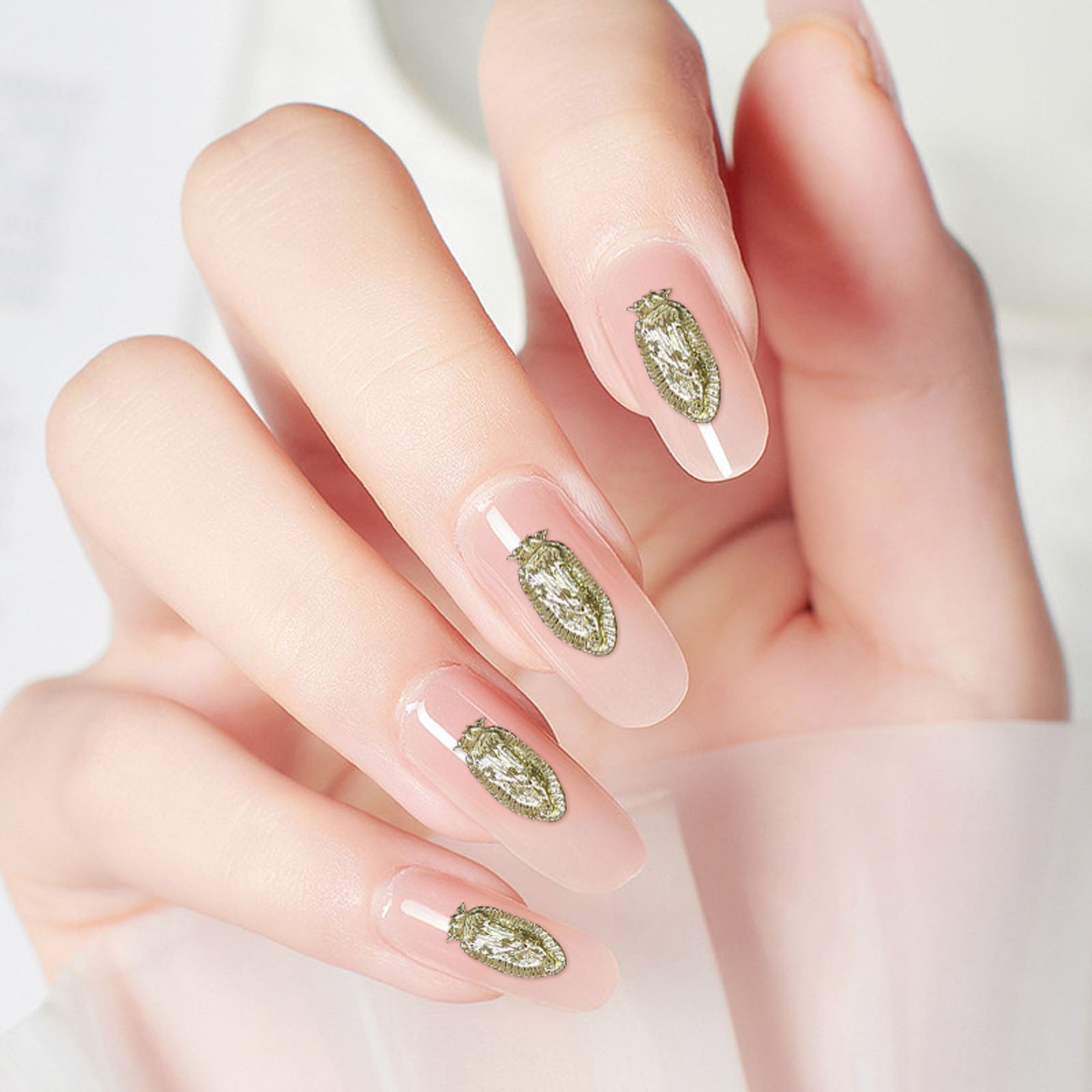 Practice Nail Tips Ballerina Coffin Nails Long Toenail Tips Half Cover ...