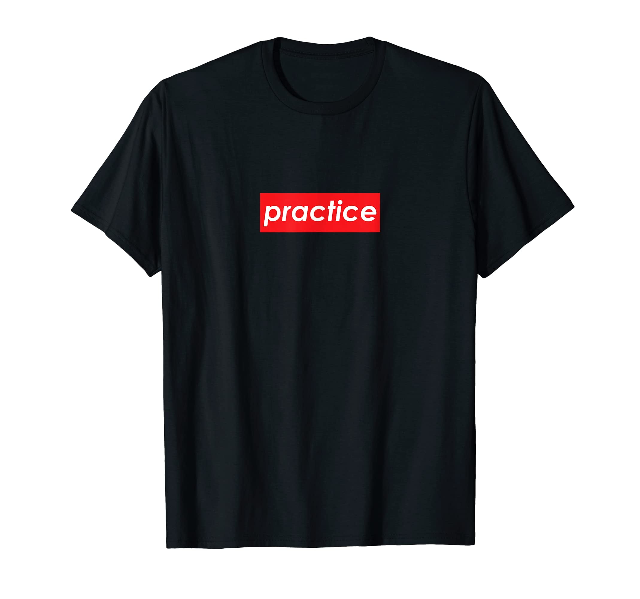 Practice Red Box Logo Motivational T-Shirt - Walmart.com