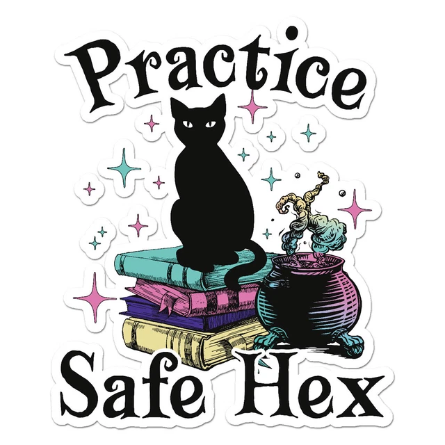 Practice Safe Hex Sticker Phone Decal Water Bottle Stickers Car Decals, Laptop Sticker - Walmart.com