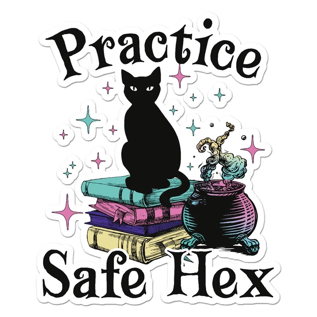 Practice Safe Hex Wiccan Sticker Phone Decal Water Bottle Stickers Car ...