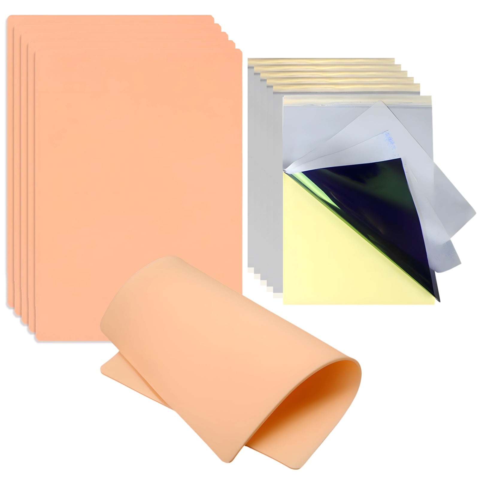Practice Skin Sheets for Tattoo A4 Size 12 Pack, Professional Silicone ...
