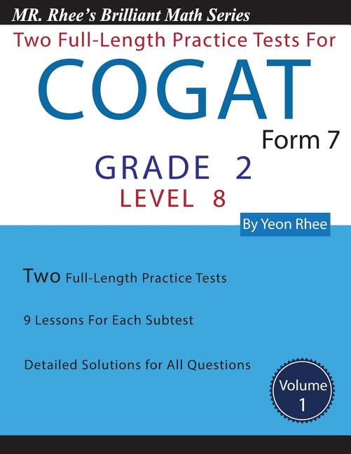 Cogat Grade 2 (Level 8) Two Full Length Practice Tests for the CogAT ...