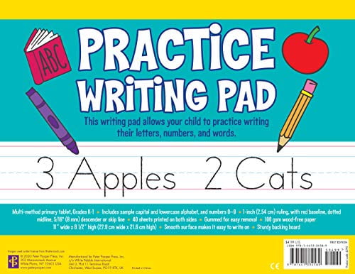 Practice Writing Pad - Primary tablet great for grades Kindergarten and ...