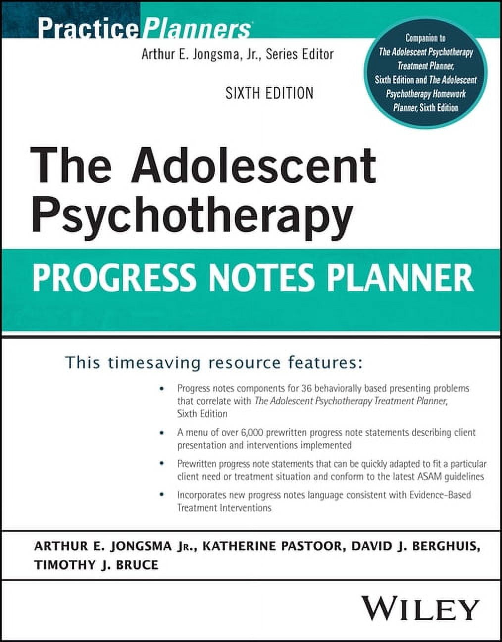 PracticePlanners: Adolescent Psychotherapy Progress Notes Planner ...