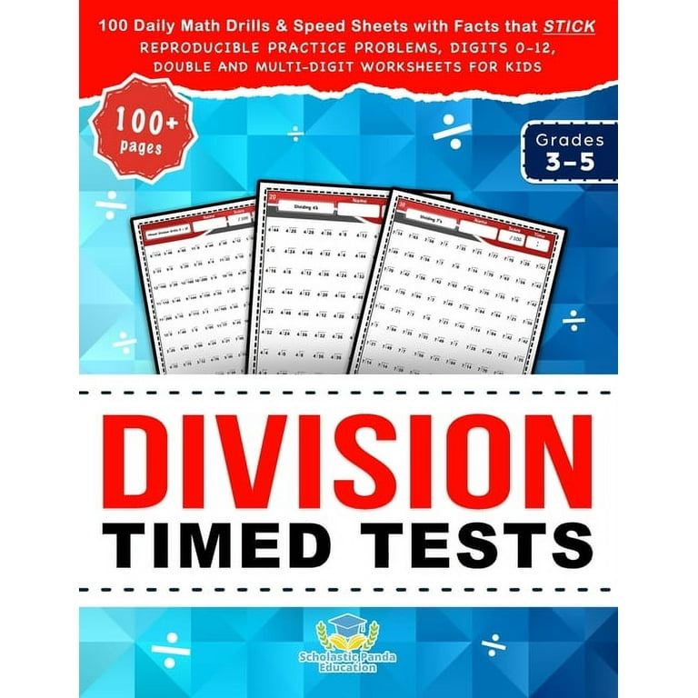 Division Facts Worksheets 100 Problems