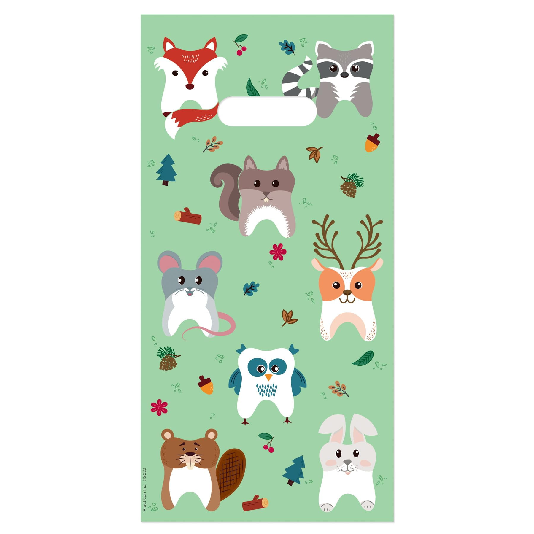 Practicon Woodland Animals 6" x 12" Dental Giveaway Bag, Fall & Autumn ...
