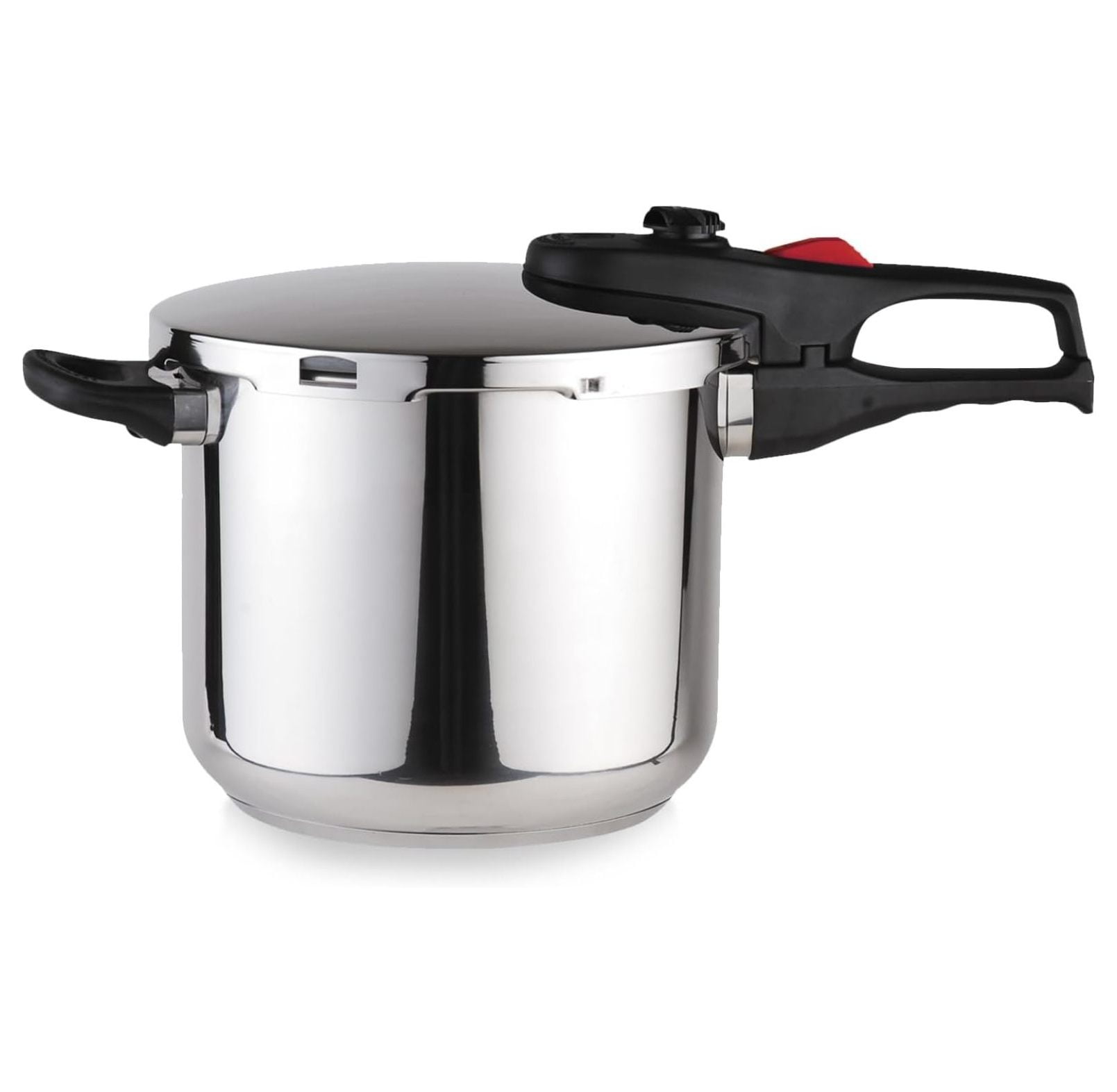 Practika Plus 6.3-Quart Pressure Cooker – 18/10 Stainless Steel, Induction Compatible, 5-Layer ...