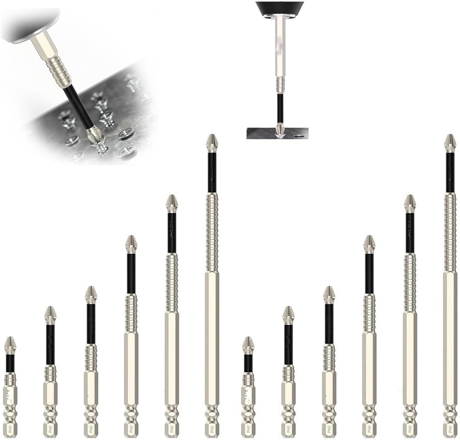 Practiqustin High Magnetic Screwdriver Drill Bit Set, Slideach Magnetic ...