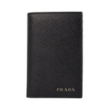 Prada Black Saffiano Leather Vertical Logo Card Holder 2MC101 - Walmart.com