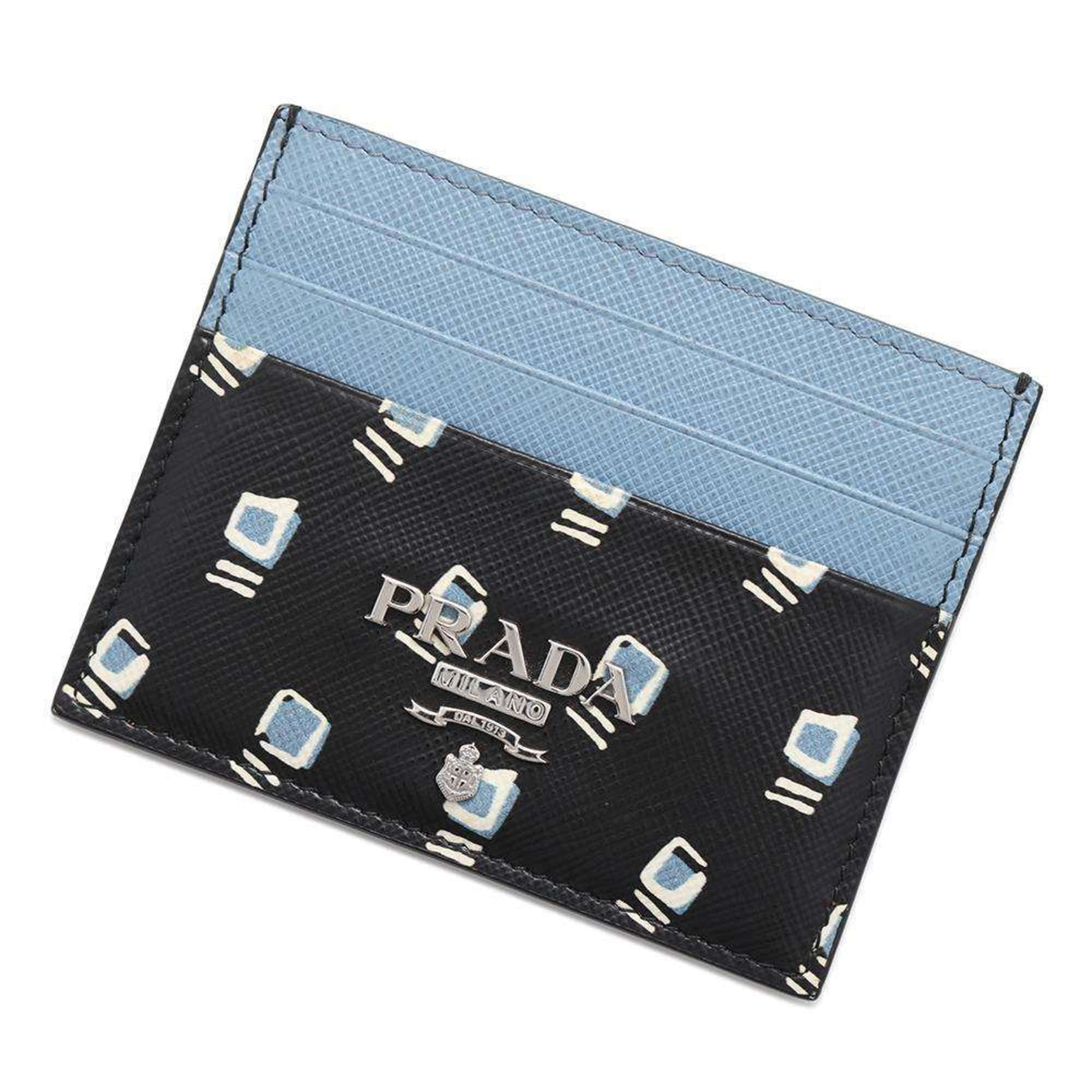 Pre-Owned Prada Business Card Holder/Card Case Saffiano Leather 1MC025 ...