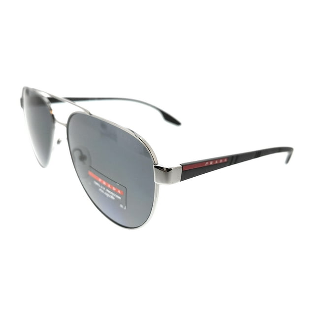 Prada Linea Rossa Sunglasses - Men's Grey Pilot Shades PS 54TS 5AV5Z1 ...