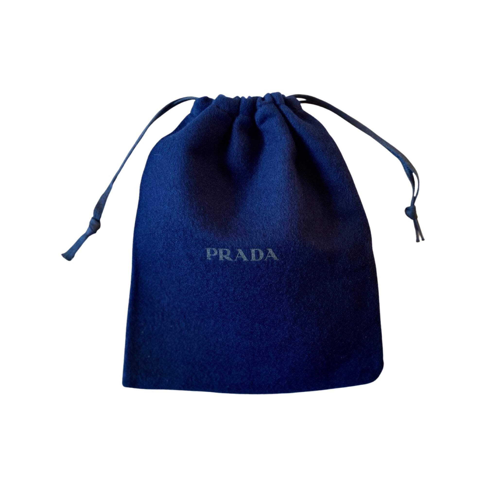 Prada Logo Navy Velour Designer Dust Bag Pouch Extra Small - Walmart.com