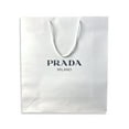 Prada Logo White Paper Designer Shopping Gift Bag Large Set of 2 ...