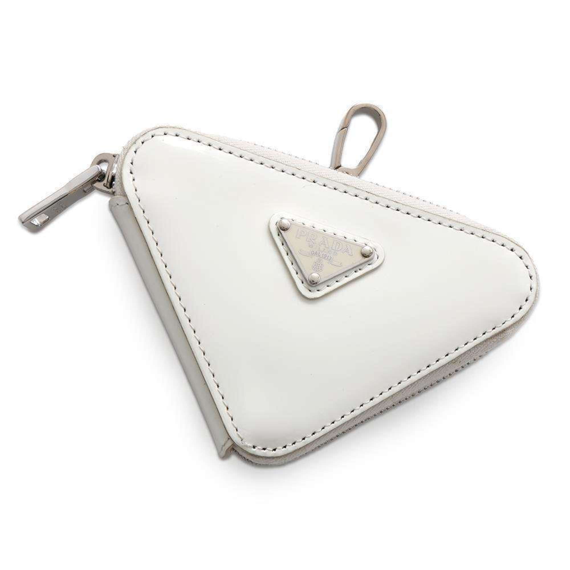 Pre-Owned Prada Wallet/Coin Case Triangle Leather 1TL433 PRADA Wallet ...