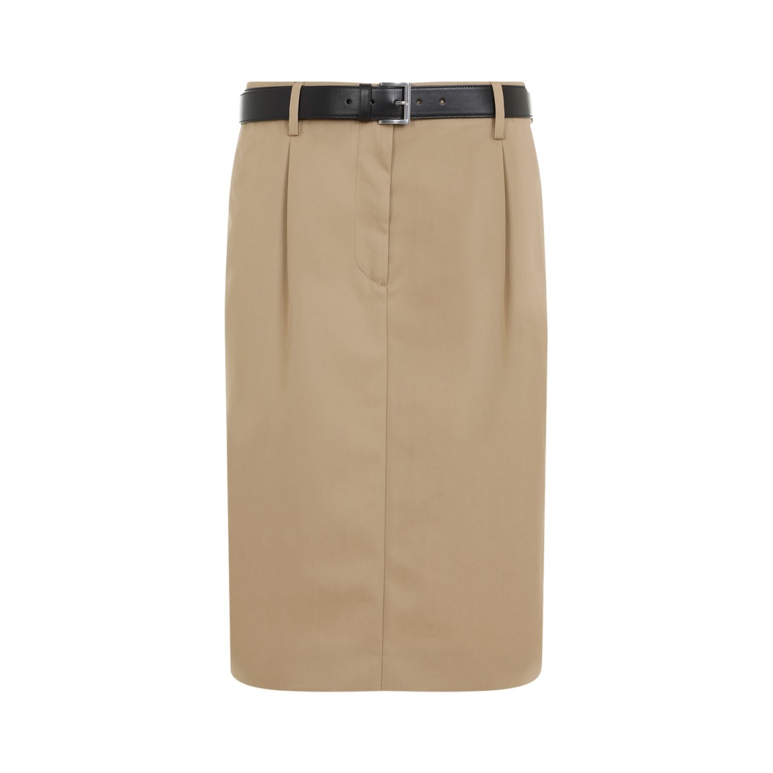 Prada Knee-Length Tailored Skirt With Front Zip And Leather Belt (Women's) - Walmart.com