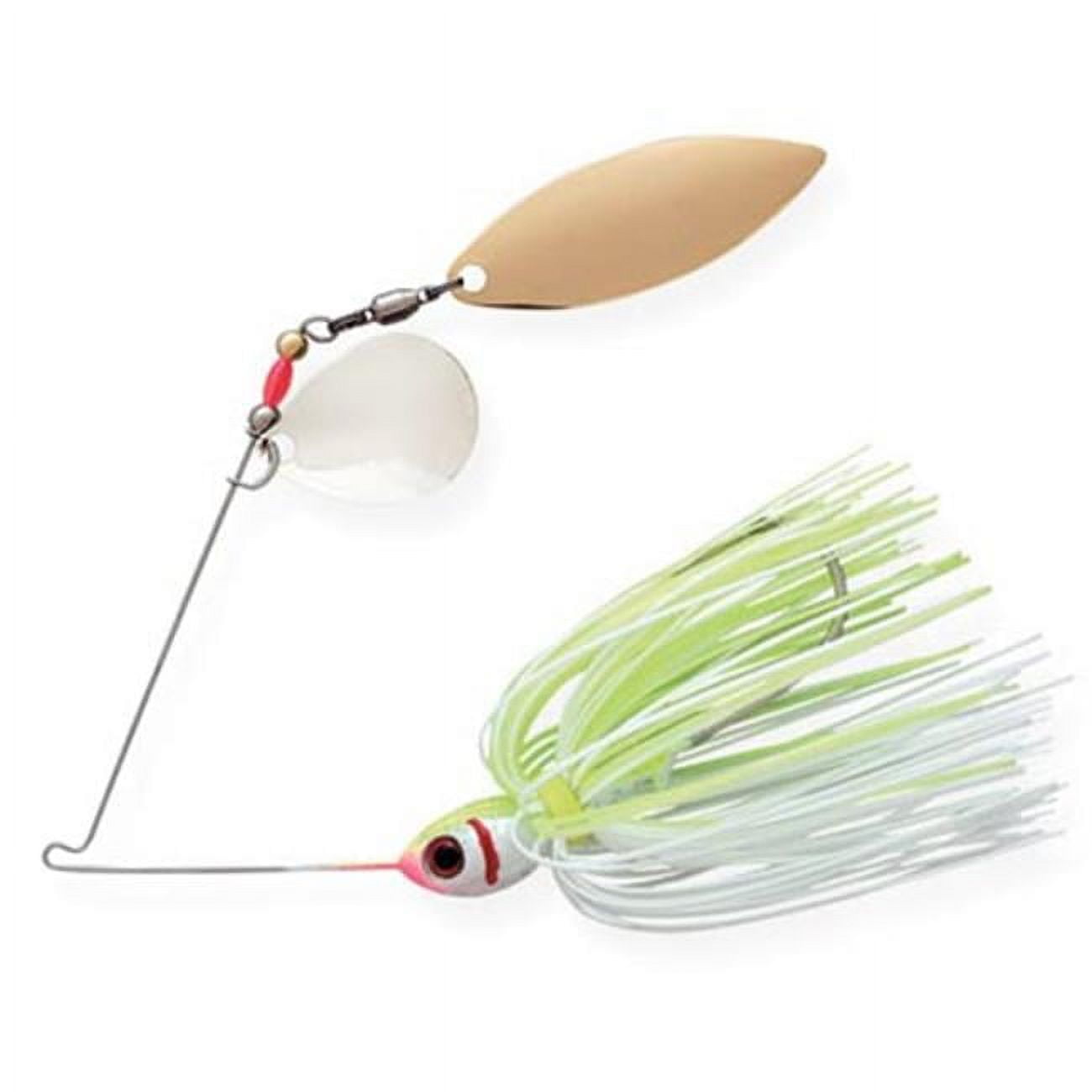 Pradco Lures Booyah Tandem Spinner bait - 0.5 oz. - White-Chartreuse ...